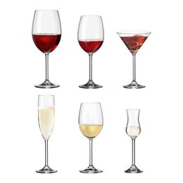 Gl&auml;ser-Set Leonardo "Wein- und Sektgl&auml;ser Daily 36er Set transparent", transparent, B:2cm H:2cm, Glas, Trinkgef&auml;&szlig;e, sp&uuml;lmaschinenfest, wunderbar alltagstauglich, sehr bruchsicher