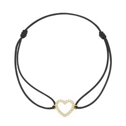 Armband Luigi Merano "mit Herz, Gold 375", gold, Armb&auml;nder, Damen, 27cm, Gelbgold 375, Armband