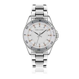 Quarzuhr MARC LAUDER "ME2-B090S", silber, Armbanduhren, Herren, Quarzuhr