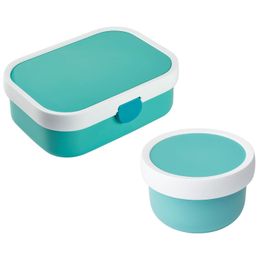 Lunchbox Mepal "Obst- und Bentobox Campus 300 & 750 ml t&uuml;rkis", blau (t&uuml;rkis), B:2cm H:2cm L:2cm, Kunststoff, Lebensmittelaufbewahrungsbeh&auml;lter, Lunchbox