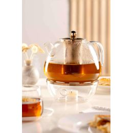Teekanne Leonardo "Teekanne mit St&ouml;vchen T&egrave; Per Te 1,5 Liter transparent", bunt (transparent), B:2cm H:2cm, Kannen, Sp&uuml;lmaschinengeeignet, Temperaturbest&auml;ndig bis max. 100 Grad C