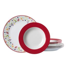 Ritzenhoff & Breker Geschirr-Set RITZENHOFF & BREKER "Tafelservice Doppio 8er Set bunt", bunt, 8, Porzellan, Geschirr-Sets, Geschirr-Set, Sp&uuml;lmaschinengeeignet