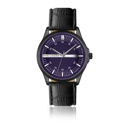 Quarzuhr MARC LAUDER "MF7-S072B", schwarz, Armbanduhren, Herren, Quarzuhr