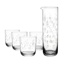 Villeroy & Boch Gl&auml;ser-Set VILLEROY & BOCH "Trinkgl&auml;serset mit Karaffe Toy's Delight transparent", transparent, B:2cm H:2cm, Kristallglas, Trinkgef&auml;&szlig;e, Sp&uuml;lmaschinenfest