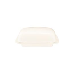Butterdose Seltmann Weiden "Butterdose Savona Fine Diamond 250 g creme", creme, B:12,6cm H:6,3cm L:16,4cm, Porzellan, Lebensmittelaufbewahrungsbeh&auml;lter, Sp&uuml;lmaschinenfest, Mikrowellensicher, Ofenfest