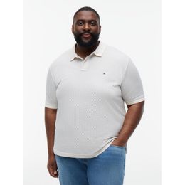 Tommy Hilfiger Big & Tall Herren Poloshirt "BT-MICROPRINT PIQUE REGULAR"ivory petal, Gr. 5XL, TOMMY HILFIGER BIG & TALL, Piqu&eacute;, Obermaterial: 100% Baumwolle, Shirts, mit