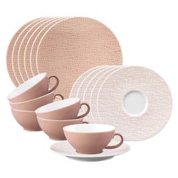 Geschirr-Set Seltmann Weiden "Teeservice Life Fashion 18er Set", rosa (posh rose), 18, Porzellan, Geschirr-Sets, Geschirr-Set, Sp&uuml;lmaschinenfest, Mikrowellensicher, Ofenfest