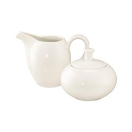Milch- und Zuckerset Seltmann Weiden "Milch- & Zuckerset Savona Fine Diamond 2er Set creme", beige (creme), 2, Porzellan, Geschirr-Sets, Sp&uuml;lmaschinenfest, Mikrowellensicher, Ofenfest