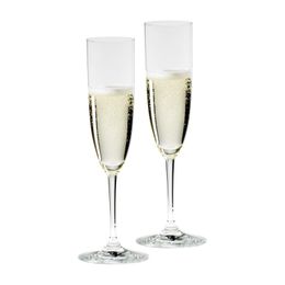 Champagnerglas "Champagner-Fl&ouml;ten Vinum 160 ml 2er Set transparent", bunt (transparent), B:7,4cm H:22,6cm &Oslash;:7,4cm, Glas, RIEDEL THE WINE GLASS COMPANY, Trinkgef&auml;&szlig;e, Sp&uuml;lmaschinenfest
