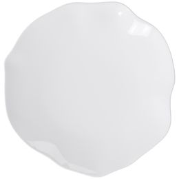 Villeroy & Boch Servierplatte VILLEROY & BOCH "Gourmetteller Pura &oslash; 32,1 cm wei&szlig;", wei&szlig;, B:32,1cm H:2,8cm L:32,1cm T:32,1cm &Oslash;:32,1cm, Porzellan, Servierplatten, Servierplatte, Sp&uuml;lmaschinenfest, Mikrowellensicher