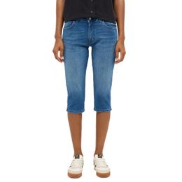 Slim-fit-Jeans Mustang "Damen Style Rebecca Capri", Damen, Gr. 28, 682 mittelblau, Denim/Jeans, 90% Baumwolle, 8% Polyester, 2% Elasthan, unifarben, slim fit, Jeans Slim-fit-Jeans