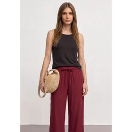 Tr&auml;gertop Street One, Damen, Gr. 34, espresso braun, Stoff, 95% Viskose, 5% Elasthan, unifarben, normal normal, U-Boot-Ausschnitt, abgesteppt, Tops Tr&auml;gertop, aus elastischem Materialmix