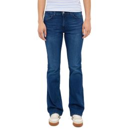 Slim-fit-Jeans Mustang "Damen Style Shelby Slim Boot", Damen, Gr. 28, L&auml;nge 32, 902 dunkelblau, Denim/Jeans, 90% Baumwolle, 8% Polyester, 2% Elasthan, unifarben, slim fit, Jeans Slim-fit-Jeans
