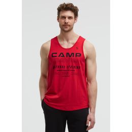 Tanktop CAMP DAVID, Herren, Gr. 4XL, rot (energy rot), Single Jersey, Material: 95% Baumwolle, 5% Elasthan, bedruckt, regular fit normal, Rundhals, Tops Tanktop, aus Baumwolle