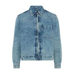 Jeansjacke BOSS Orange "LUNEY BO", Herren, Gr. XXL, turquoise, aqua440, Denim/Jeans, Obermaterial: 100% Baumwolle, unifarben, regular fit normal, Rundhals, 1-Knopf-Manschette mit Schlitz, Jacken Jeansjacke, Rei&szlig;verschluss, Regular Fit, Stretch-Denim