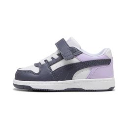 Sneaker Puma "REBOUND SLAM LO AC INF", M&auml;dchen, Gr. 24, Puma wei&szlig;, inky depths, light lavender, Synthetik, Schuhe Sneaker
