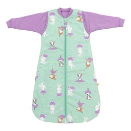 Babyschlafsack SCHLUMMERSACK "Schlafsack ohne F&uuml;&szlig;en 1.0 Tog", Baby, Gr. L: 70cm, gr&uuml;n (ballerina), Obermaterial: 100% Baumwolle CO., Schlafs&auml;cke