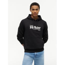 Hoodie Tommy Hilfiger "NAUTICAL GRAPHIC", Herren, Gr. L, schwarz, Sweatware, Obermaterial: 100% Baumwolle, normal, Rippb&uuml;ndchen, Sweatshirts Hoodie