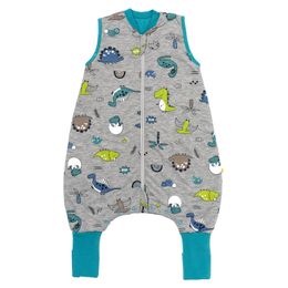 Babyschlafsack SCHLUMMERSACK "Schlafsack mit F&uuml;&szlig;en 1.0 Tog" Gr. 60, grau (dinosaurier), Schlafs&auml;cke, Baby, L: 60cm, Obermaterial: 100% Baumwolle CO., L:60cm