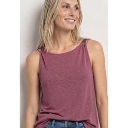 Tr&auml;gertop Street One, Damen, Gr. 34, schwarz clouded blush, Stoff, 95% Viskose, 5% Elasthan, unifarben, normal normal, U-Boot-Ausschnitt, abgesteppt, Tops Tr&auml;gertop, aus elastischem Materialmix