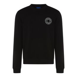 Sweatshirt Hugo "Nedos", Herren, Gr. L, schwarz001, Sweatware, Obermaterial: 100% Baumwolle, unifarben, regular fit normal, Rundhals, B&uuml;ndchen, Sweatshirts Sweatshirt, Rundhalsausschnitt, Regular Fit, reine Baumwolle