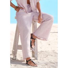 Schlupfhose Buffalo, Damen, Gr. 34, N-Gr, mauve meliert, Web, Obermaterial: 100% Polyester, meliert, figurumspielend lang, Hosen Schlupfhose