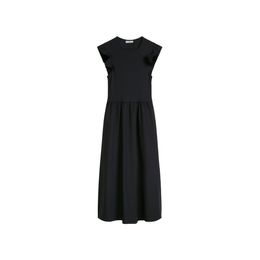 Marc O'Polo Jerseykleid MARC O'POLO DENIM, Damen, Gr. L, N-Gr, blau depths, Jersey, Obermaterial: 96% Baumwolle, 4% Elasthan, ca. Mitte Wade, Rundhals, Kleider Jerseykleid, flared mit Baumwoll-Popelinerock