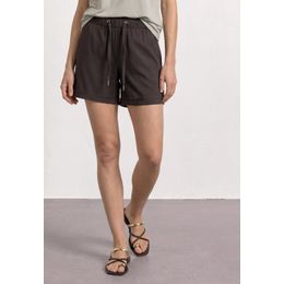 Shorts Street One, Damen, Gr. 32, espresso braun, Stoff, 100% Viskose, unifarben, loose fit kniefrei, Hosen Shorts, im Loose Fit