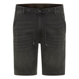 Jogg-Jeansbermudas Arizona, Herren, Gr. 48, N-Gr, dunkelgrau used, Denim/Jeans, Obermaterial: 98% Baumwolle, 2% Elasthan, unifarben, regular fit kniefrei, Jeans, Regular Fit, gerades Bein, niedrige Leibh&ouml;he, mit Kordelzug