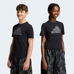 T-Shirt adidas Sportswear "CAMO GRAFIK KIDS", M&auml;dchen, Gr. 116, schwarz, Obermaterial: 100% Baumwolle, Shirts T-Shirt