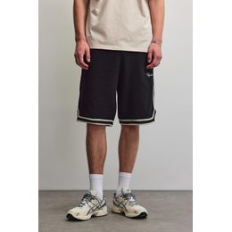 Shorts Pegador "SIGNAR WAFFLE BASKETBALL SHORTS", Herren, Gr. L, N-Gr, washed schwarz, Jersey, Obermaterial: 100% Baumwolle, unifarben, regular fit normal, Hosen Shorts
