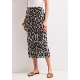Maxirock Street One, Damen, Gr. 38, timeless beige, Stoff, 95% Polyester, 5% Elasthan, gebl&uuml;mt, normal wadenlang, R&ouml;cke Maxirock, im elastischen Materialmix