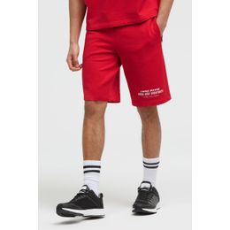 Sweatshorts CAMP DAVID, Herren, Gr. L, Normalgr&ouml;&szlig;en, energy rot, Sweatware, Material: 100% Baumwolle, unifarben, regular fit knielang, Hosen Sweatshorts, mit Elastikbund & seitlichen Taschen