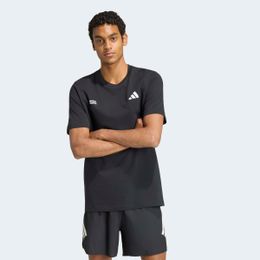 Laufshirt adidas Performance "M RUN ESS G T", Herren, Gr. L, schwarz, Obermaterial: 100% Baumwolle, Shirts Laufshirt