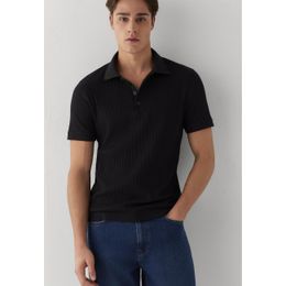 Poloshirt Mavi "POLO TEE", Herren, Gr. L, schwarz, 98% Baumwolle, 2% Elasthan, normal normal, ohne Ausschnitt, Shirts, Premium Poloshirt mit Struktur