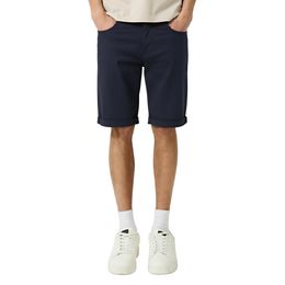 Chinoshorts QS, Herren, Gr. 32, N-Gr, navy, Web, Obermaterial: 98% Baumwolle, 2% Elasthan, unifarben, regular fit kniefrei, Hosen Chinoshorts, normale Leibh&ouml;he, Rollsaum, mit Elasthan