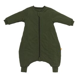 Babyschlafsack SCHLUMMERSACK "Schlafsack mit F&uuml;&szlig;en 3.5 Tog" Gr. 80, gr&uuml;n (olive), Schlafs&auml;cke, Baby, L: 80cm, Obermaterial: 100% Baumwolle CO., L:80cm