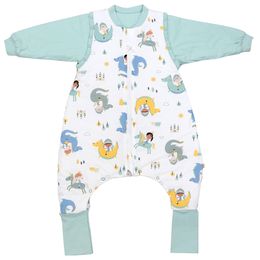 Babyschlafsack SCHLUMMERSACK "Schlafsack mit F&uuml;&szlig;en 2.5 Tog", Baby, Gr. L: 70cm, gr&uuml;n (fantasia), Obermaterial: 100% Baumwolle CO., Schlafs&auml;cke