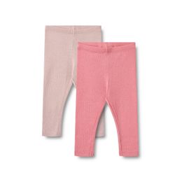 Leggings Wheat "Wheat 2 Rib Leggings Maddy", M&auml;dchen, Gr. 86, pink lila, 48% Baumwolle (Bio), 48% Modal, 4% Elasthan, unifarben, normal, Hosen Leggings
