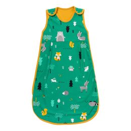 Babyschlafsack SCHLUMMERSACK "Schlafsack ohne F&uuml;&szlig;en 1.0 Tog" Gr. 70, gr&uuml;n (waldtiere), Schlafs&auml;cke, Baby, L: 70cm, Obermaterial: 100% Baumwolle CO(Bio)., L:70cm