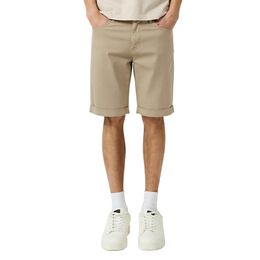 Chinoshorts QS, Herren, Gr. 32, N-Gr, beige, Web, Obermaterial: 98% Baumwolle, 2% Elasthan, unifarben, regular fit kniefrei, Hosen Chinoshorts, normale Leibh&ouml;he, Rollsaum, mit Elasthan