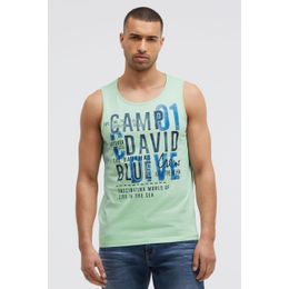Tanktop CAMP DAVID, Herren, Gr. 4XL, gr&uuml;n (light mint), Material: 100% Baumwolle, bedruckt, regular fit normal, Rundhals, Tops Tanktop, aus Baumwolle