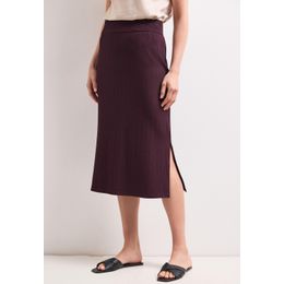 Maxirock Street One, Damen, Gr. 34, rustic rouge, Stoff, 75% Viskose, 20% Polyester, 5% Elasthan, unifarben, normal wadenlang, R&ouml;cke Maxirock, in Midi-L&auml;nge