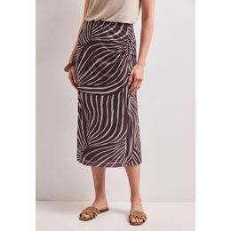 Maxirock Street One, Damen, Gr. 34, rustic rouge, Stoff, 95% Polyester, 5% Elasthan, gebl&uuml;mt, normal wadenlang, R&ouml;cke Maxirock, im elastischen Materialmix