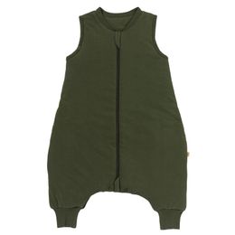 Babyschlafsack SCHLUMMERSACK "Schlafsack mit F&uuml;&szlig;en 2.5 Tog" Gr. 80, gr&uuml;n (olive), Schlafs&auml;cke, Baby, L: 80cm, Obermaterial: 100% Baumwolle CO., L:80cm