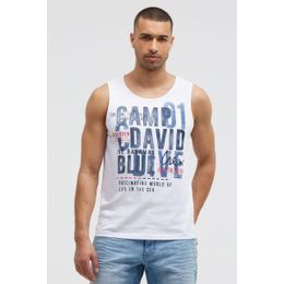 Tanktop CAMP DAVID, Herren, Gr. 4XL, wei&szlig;, Material: 100% Baumwolle, bedruckt, regular fit normal, Rundhals, Tops Tanktop, aus Baumwolle