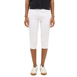 Slim-fit-Jeans Mustang "Damen Style Rebecca Capri", Damen, Gr. 28, 2045 wei&szlig;, 50% Baumwolle, 40% Lyocell, 8% Polyester, 2% Elasthan, unifarben, slim fit, Jeans Slim-fit-Jeans