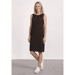 Sommerkleid Street One, Damen, Gr. 34, EURO-Gr&ouml;&szlig;en, molten earth, Stoff, 100% Viskose, gemustert, normal ca. Mitte Oberschenkel, Rundhals, abgesteppt, Kleider Sommerkleid, aus Viskose