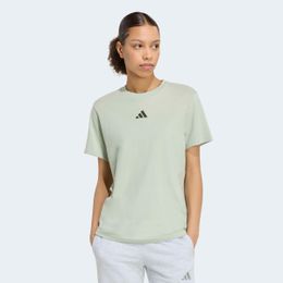 T-Shirt adidas Sportswear "CAMO L T", Damen, Gr. L, gr&uuml;n (halo gr&uuml;n), Obermaterial: 100% Baumwolle, normal, Rundhals, Shirts T-Shirt