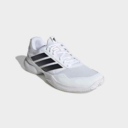 Tennisschuh adidas Performance "GAMECOURT 3 ALL COURT", Herren, Gr. 42,5, cloud wei&szlig;, core schwarz, core schwarz, Synthetik, Textil, Schuhe, f&uuml;r Hartcourt, All-Court